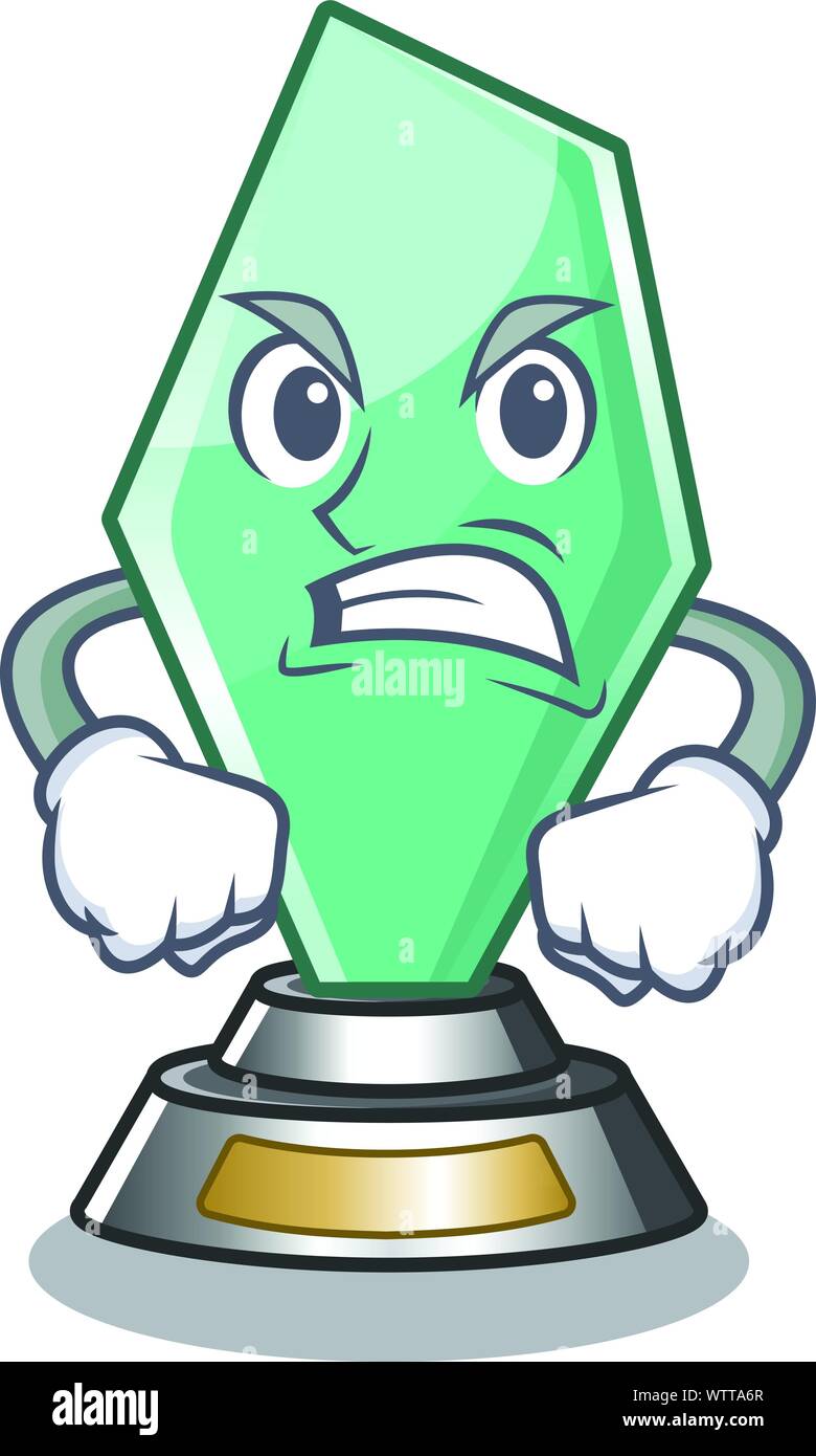Angry acrylic trophy mascot on a cartoon Stock Vector Image & Art - Alamy
