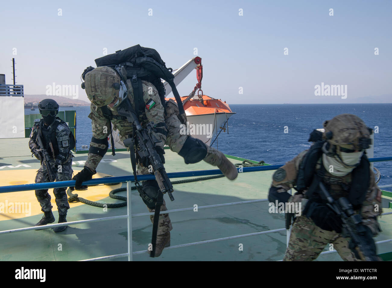 Jordanian soldiers that makeup part of a multinational joint Special ...