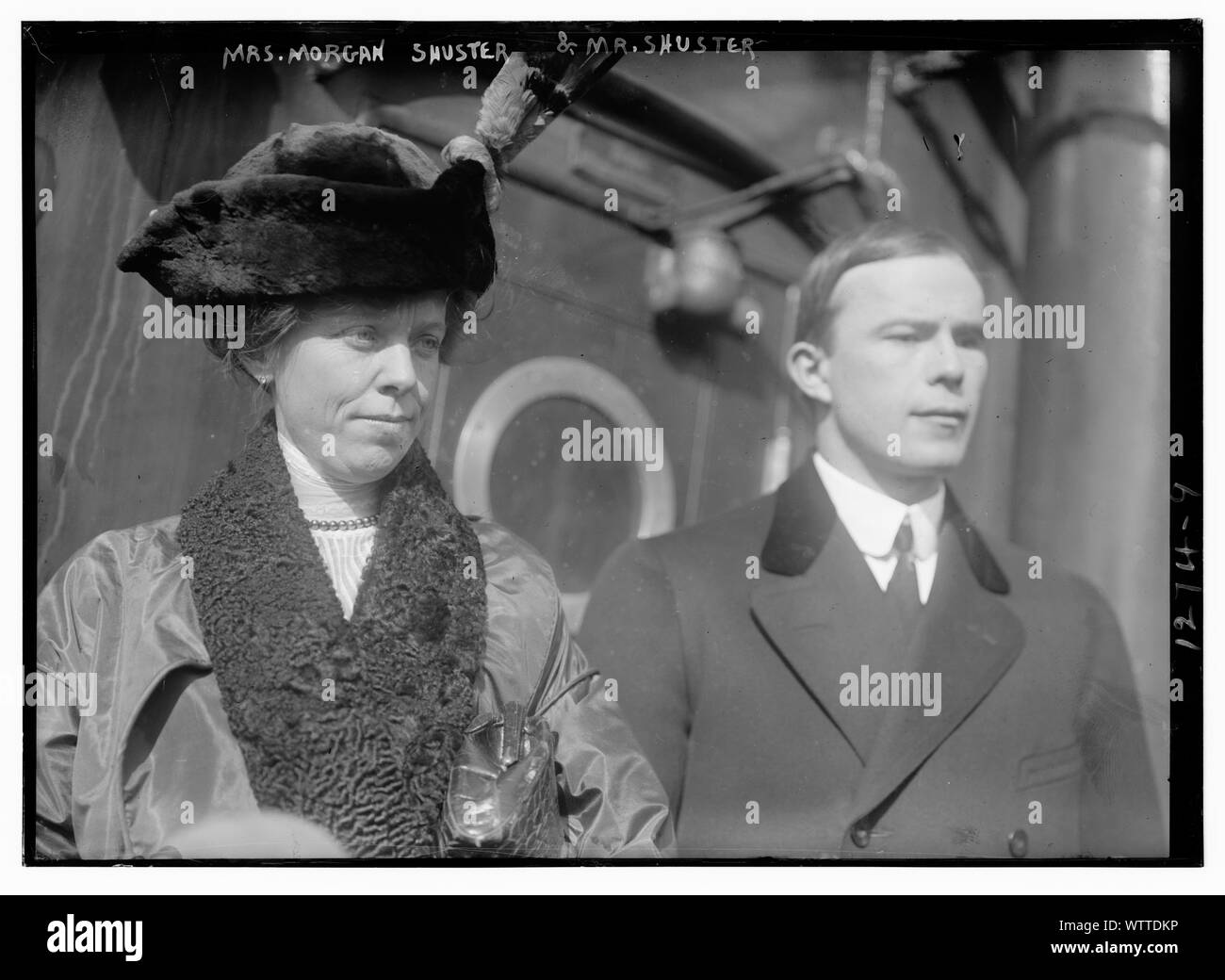 Mrs. Morgan Shuster and Mr. Shuster Stock Photo - Alamy