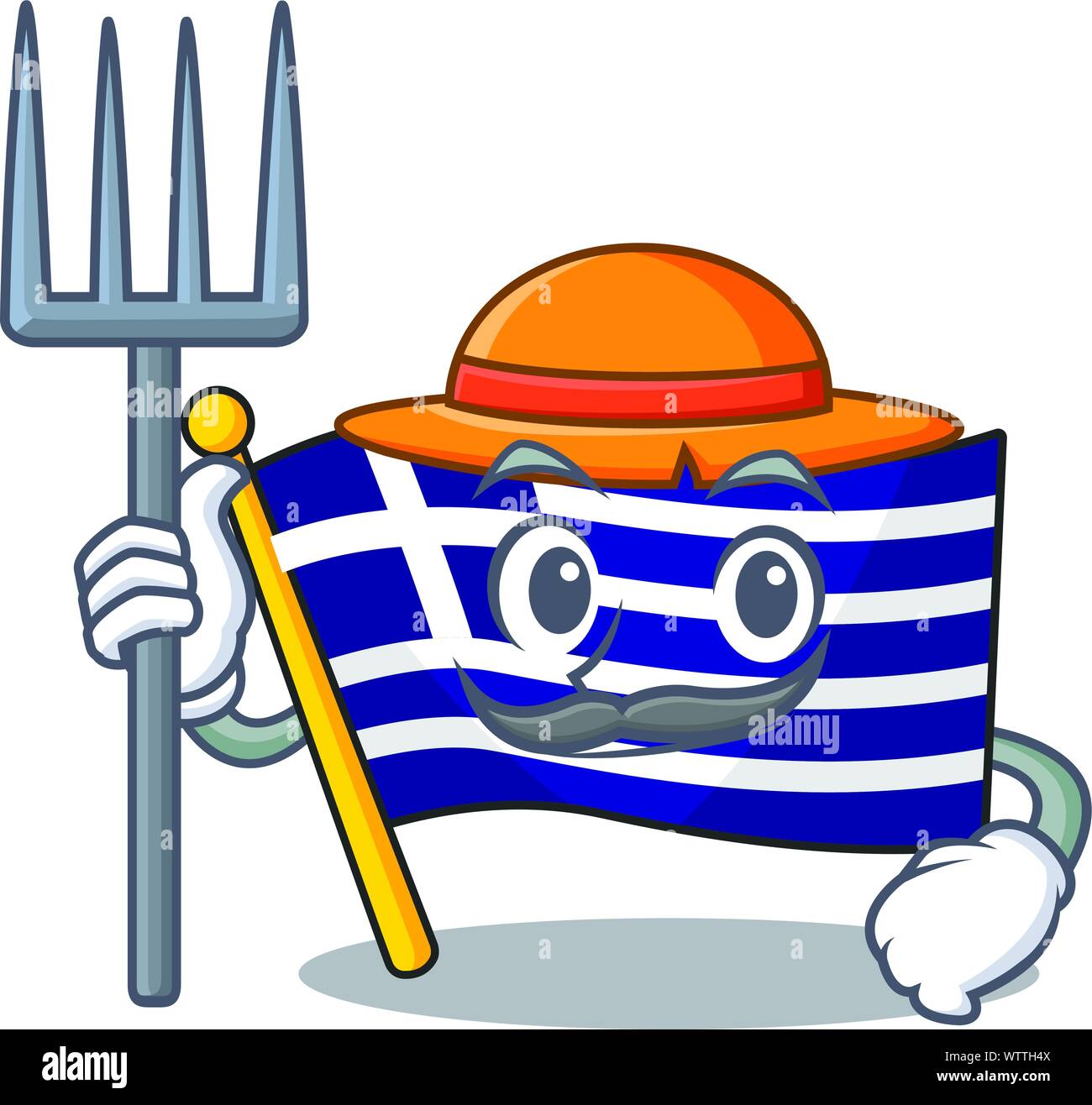 Farmer flag greece isolated in the character Stock Vector Image & Art ...