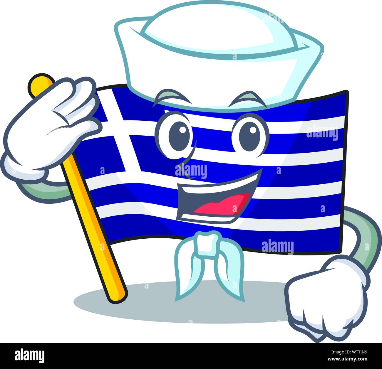 Sailor flag greece isolated in the character Stock Vector Image & Art ...