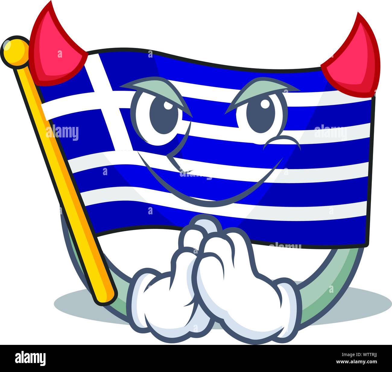 Devil flag greece character shaped the cartoon Stock Vector Image & Art ...