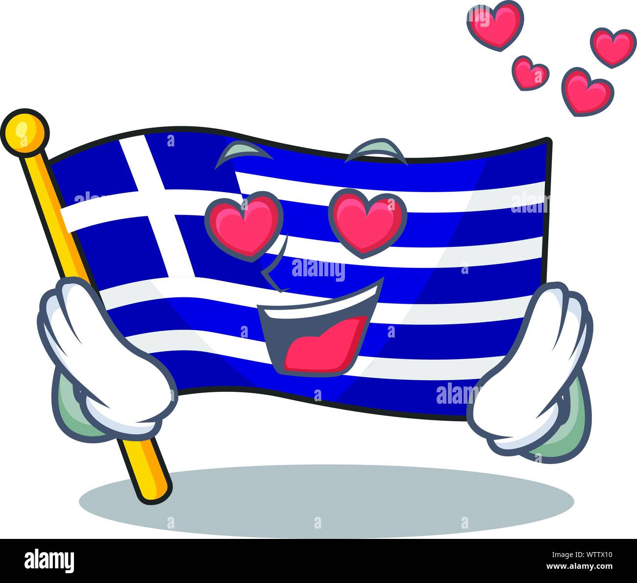 Flag moving in the wind Stock Vector Images - Alamy