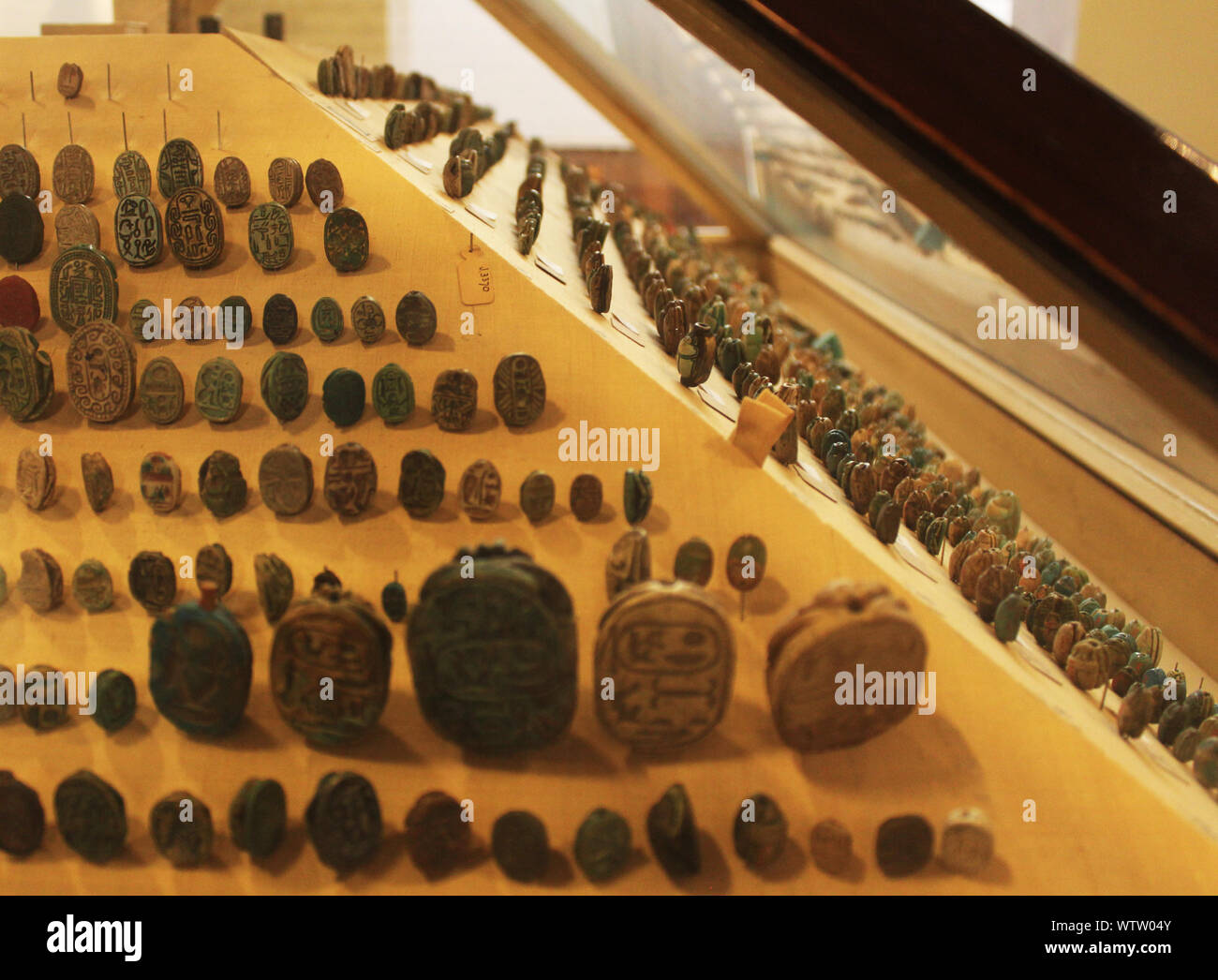 Statue of Ancient Egyptian Museum object in Egyptian Museum at Cairo ...