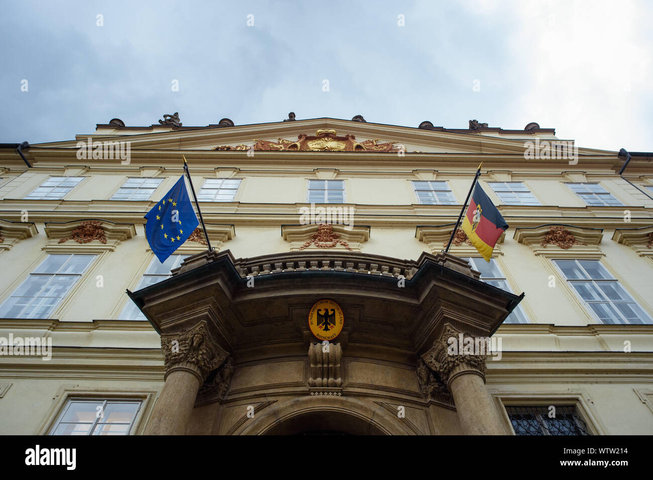 German embassy prague fence hi-res stock photography and images - Alamy