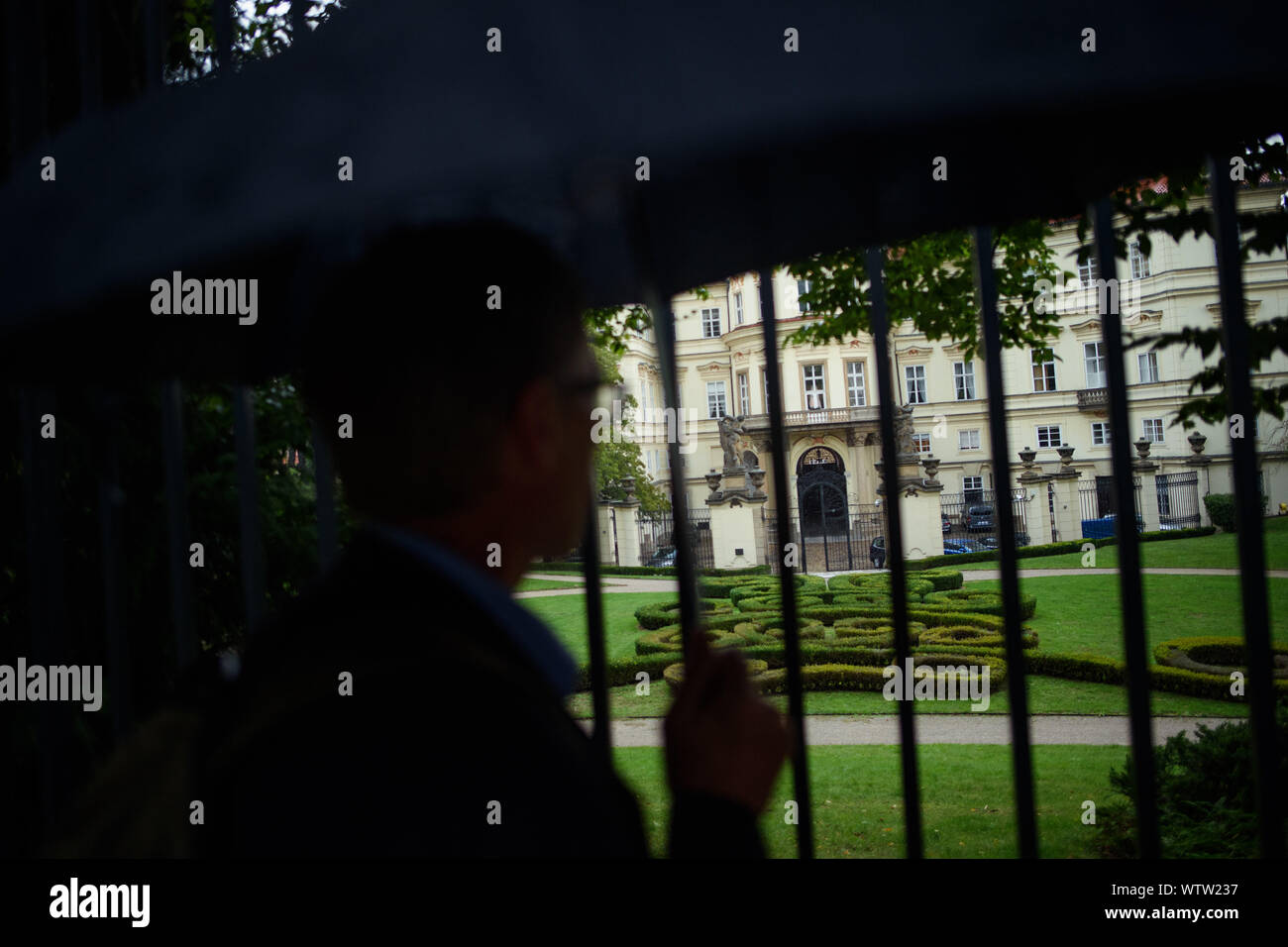 German embassy prague fence hi-res stock photography and images - Alamy