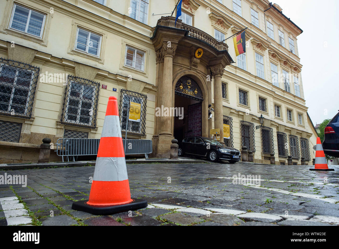 German embassy prague fence hi-res stock photography and images - Alamy