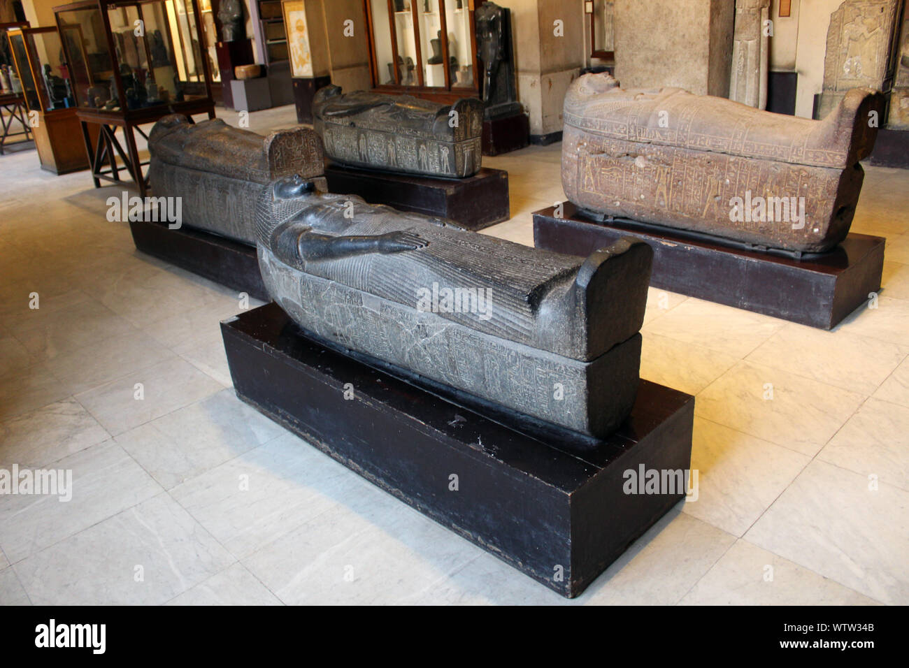 Statue of Ancient Egyptian Museum object in Egyptian Museum at Cairo ...