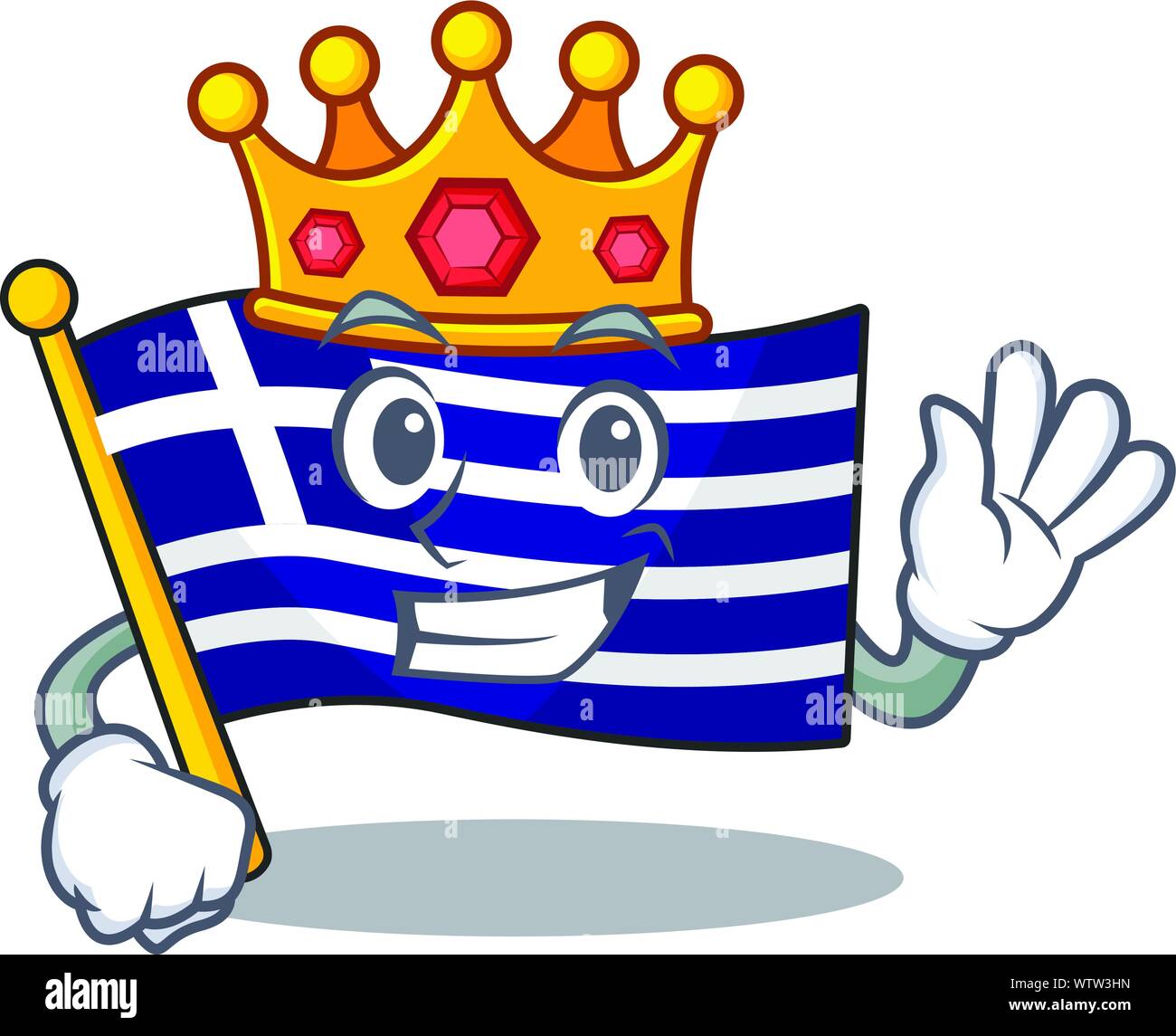 King greece flag placed in cartoon cupboard Stock Vector Image & Art ...