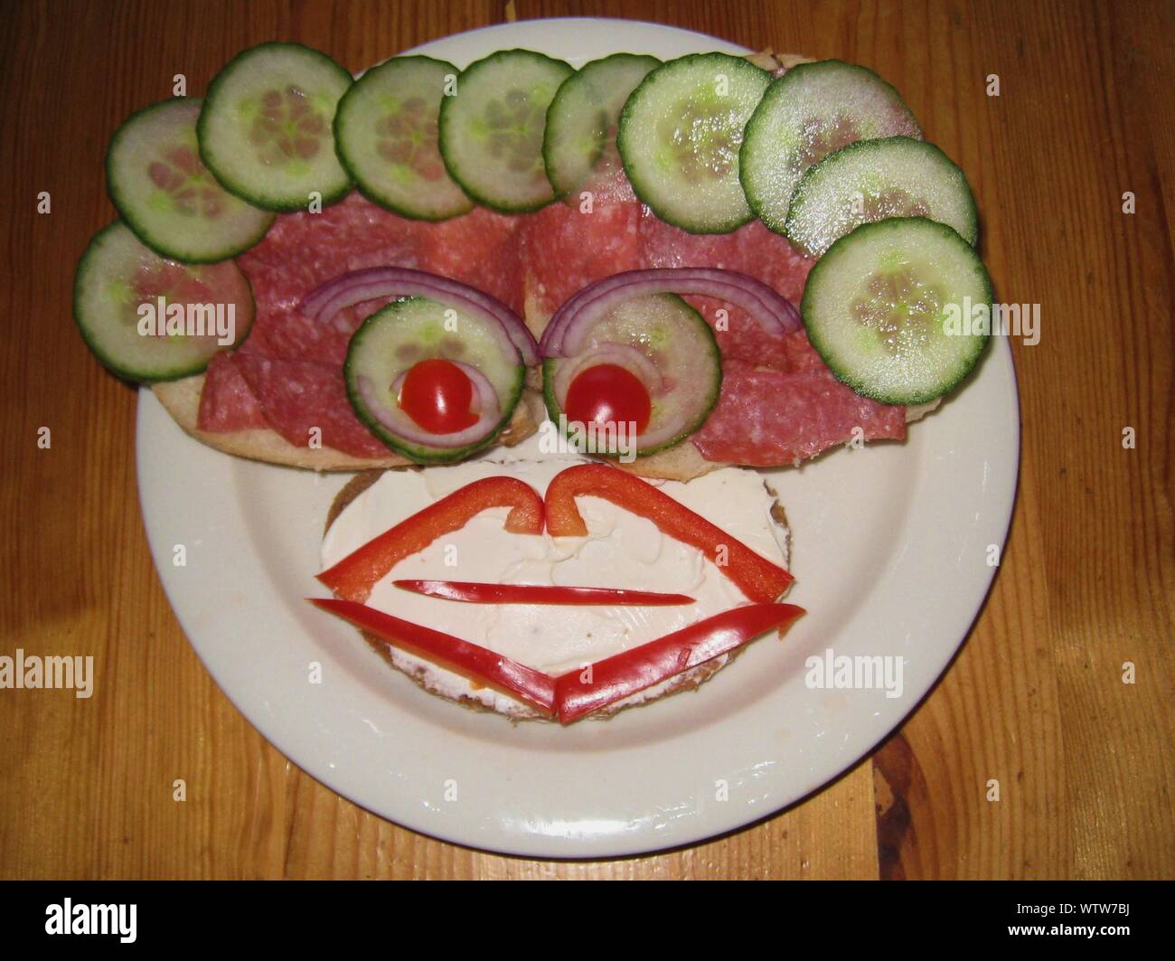 Anthropomorphic face on sandwich hi-res stock photography and images ...