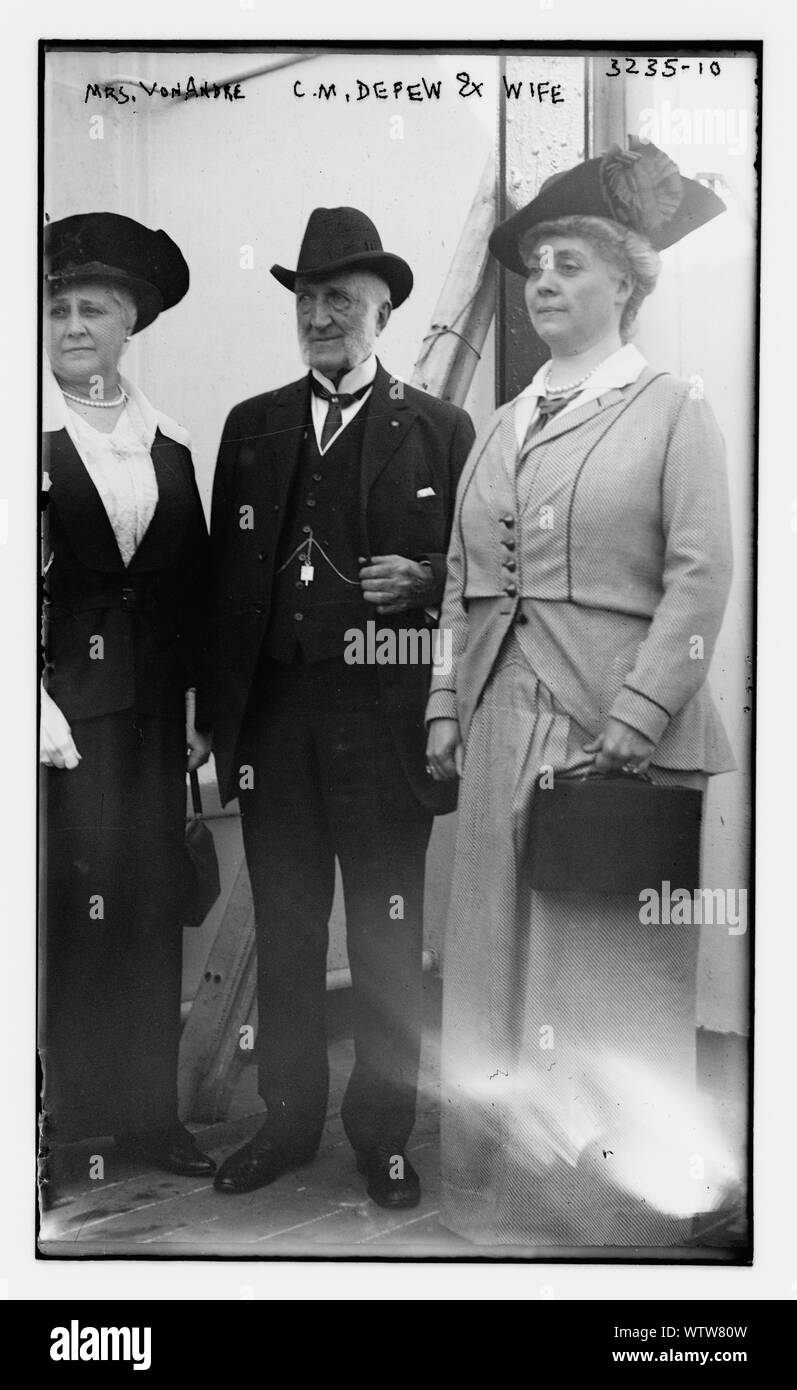 Mrs. Von Andre -- C.M. Depew and wife Stock Photo - Alamy