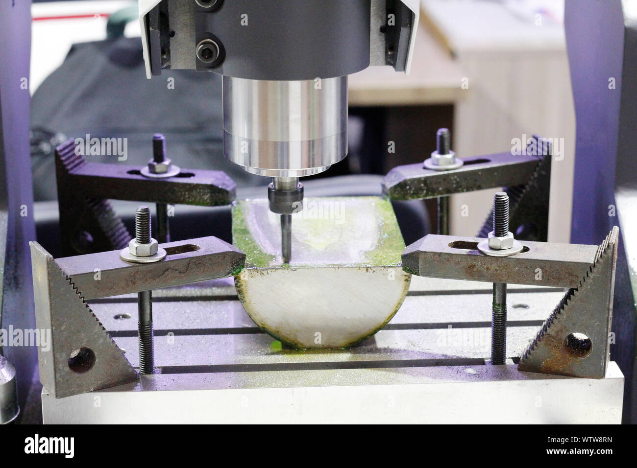 Metal processing machine. CNC metalworking milling machine. Metal ...