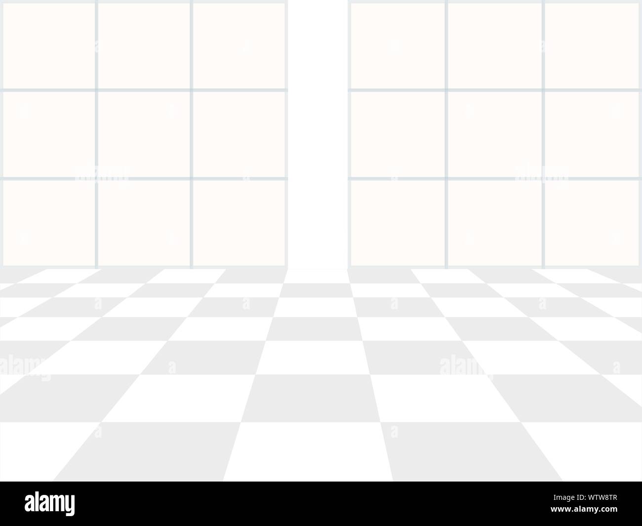 Vector white background. Checkered perspective floor Stock Vector Image ...