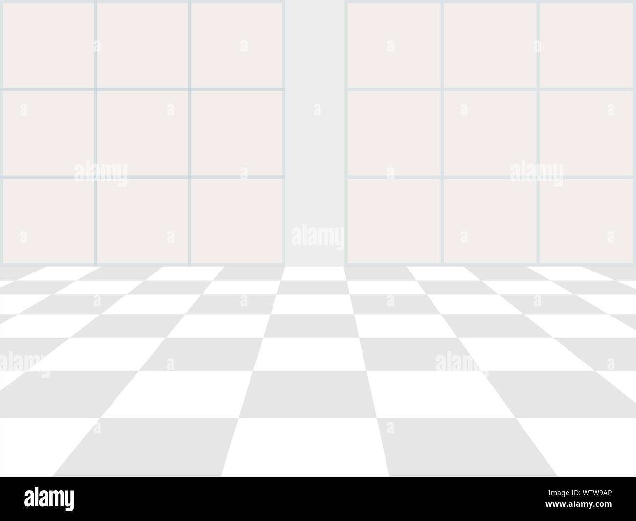 Vector white background. Checkered perspective floor Stock Vector Image ...
