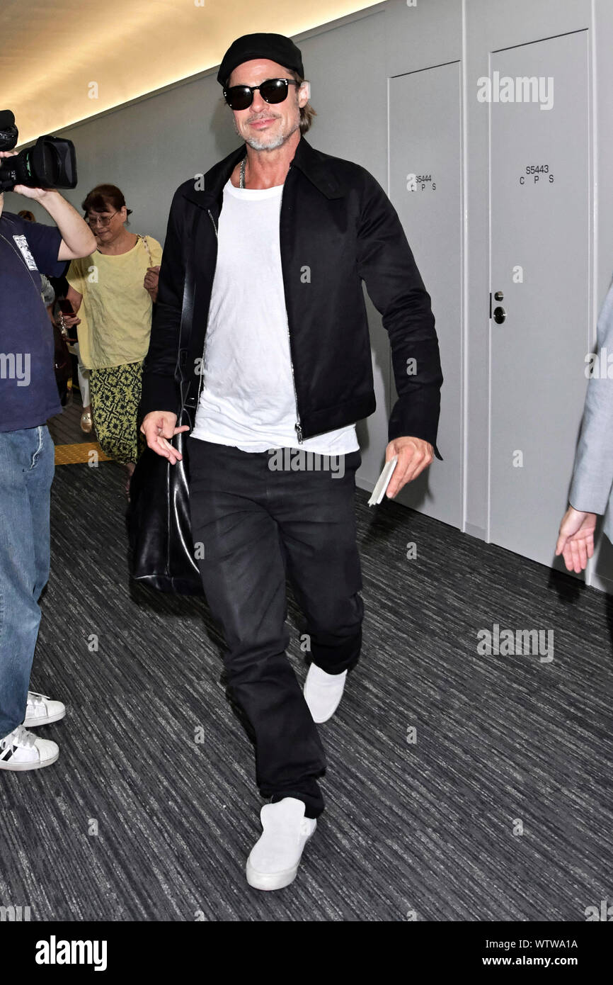 Narita, Japan. 11th Sep, 2019. Brad Pitt on arrival at Tokyo Narita Airport. Narita, 11.09.2019 ...