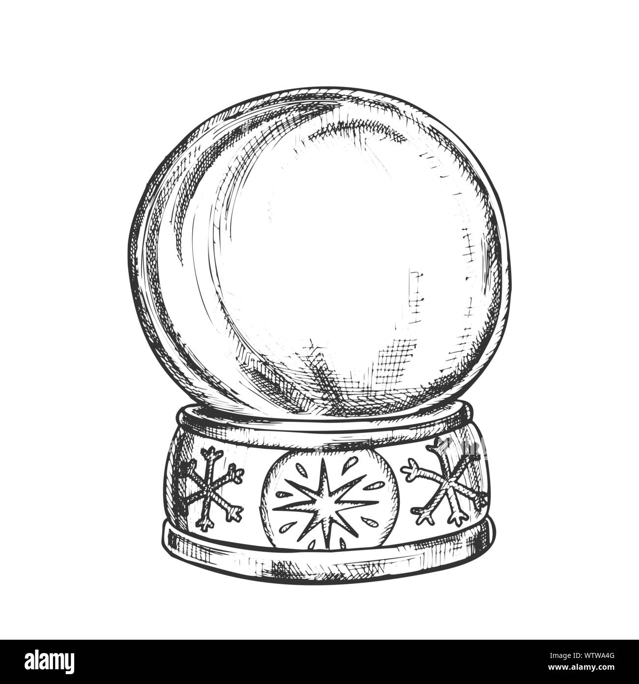 Blank snow globe retro Black and White Stock Photos & Images - Alamy