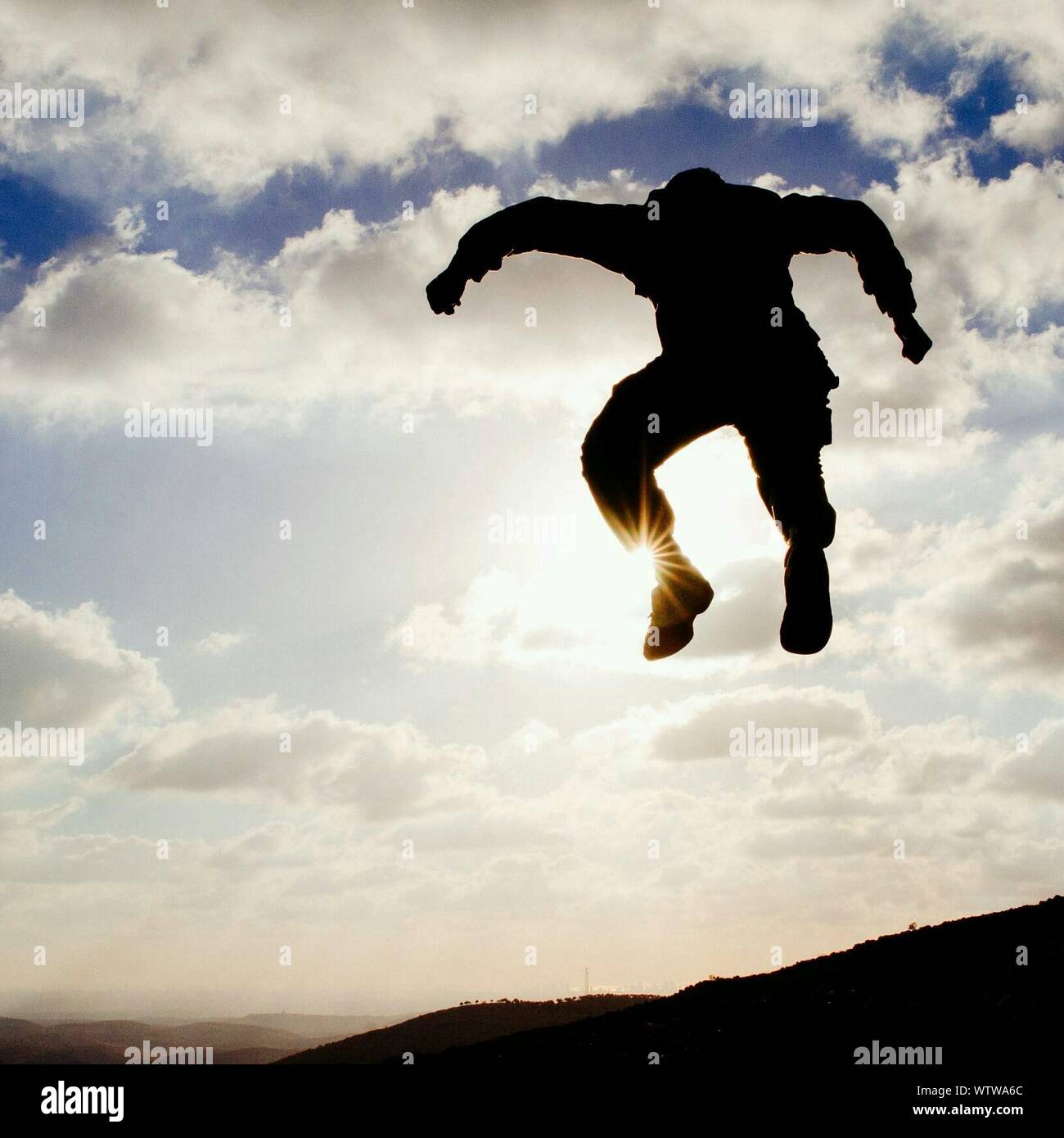 Jumping low angle backlit hi-res stock photography and images - Alamy