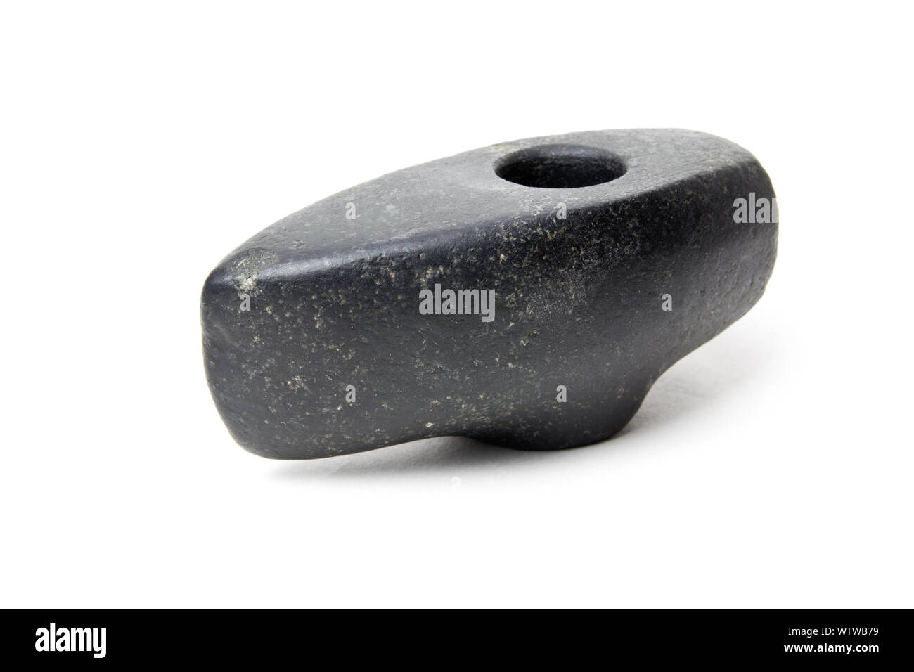 An old stone Hammer on white background . Ancient Axe female for ...