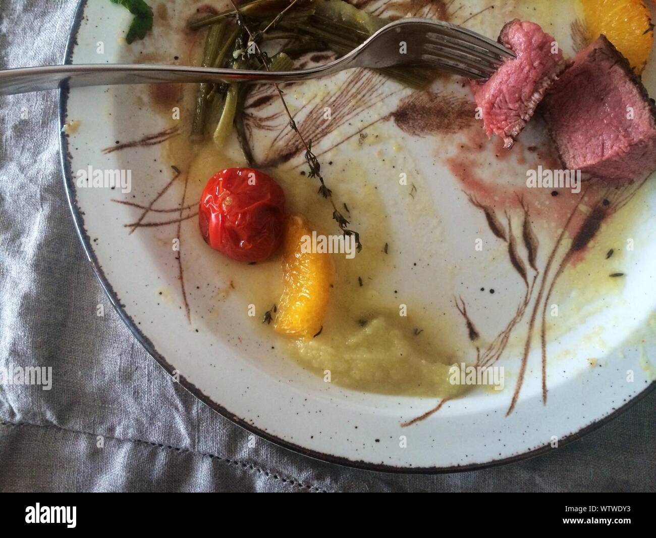 Half eaten food plate hi-res stock photography and images - Alamy