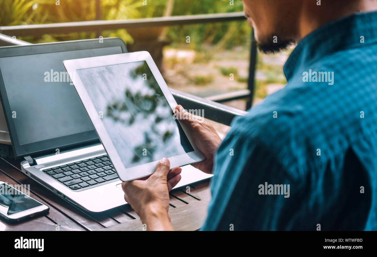 connection, person, using, people, man, businessman, notebook, mobile ...