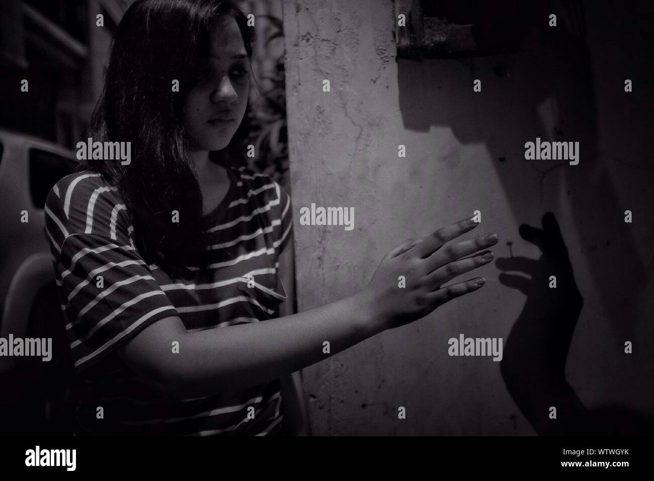 Woman Fear Shadow High Resolution Stock Photography and Images - Alamy