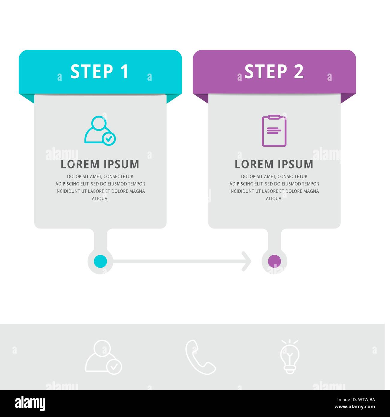 Vector modern infographic flat template label for two diagrams, graph ...