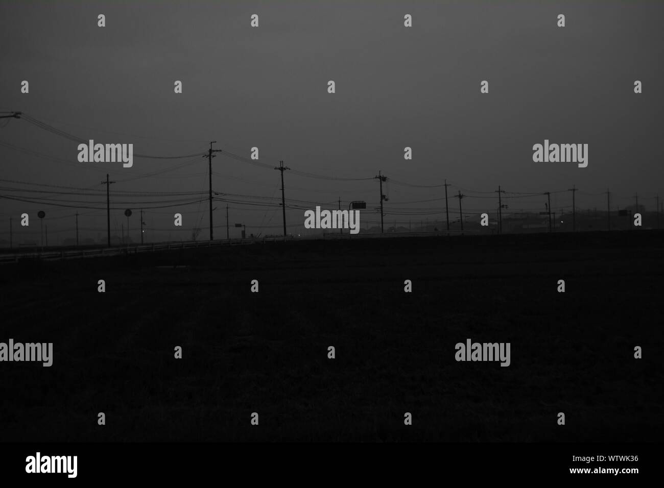 Pylons At Night High Resolution Stock Photography and Images - Alamy