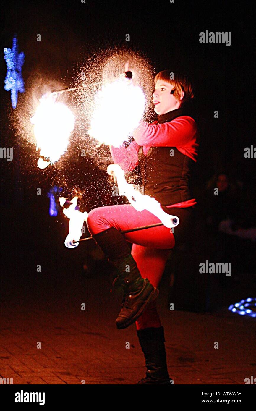 Young fire performer hi-res stock photography and images - Alamy