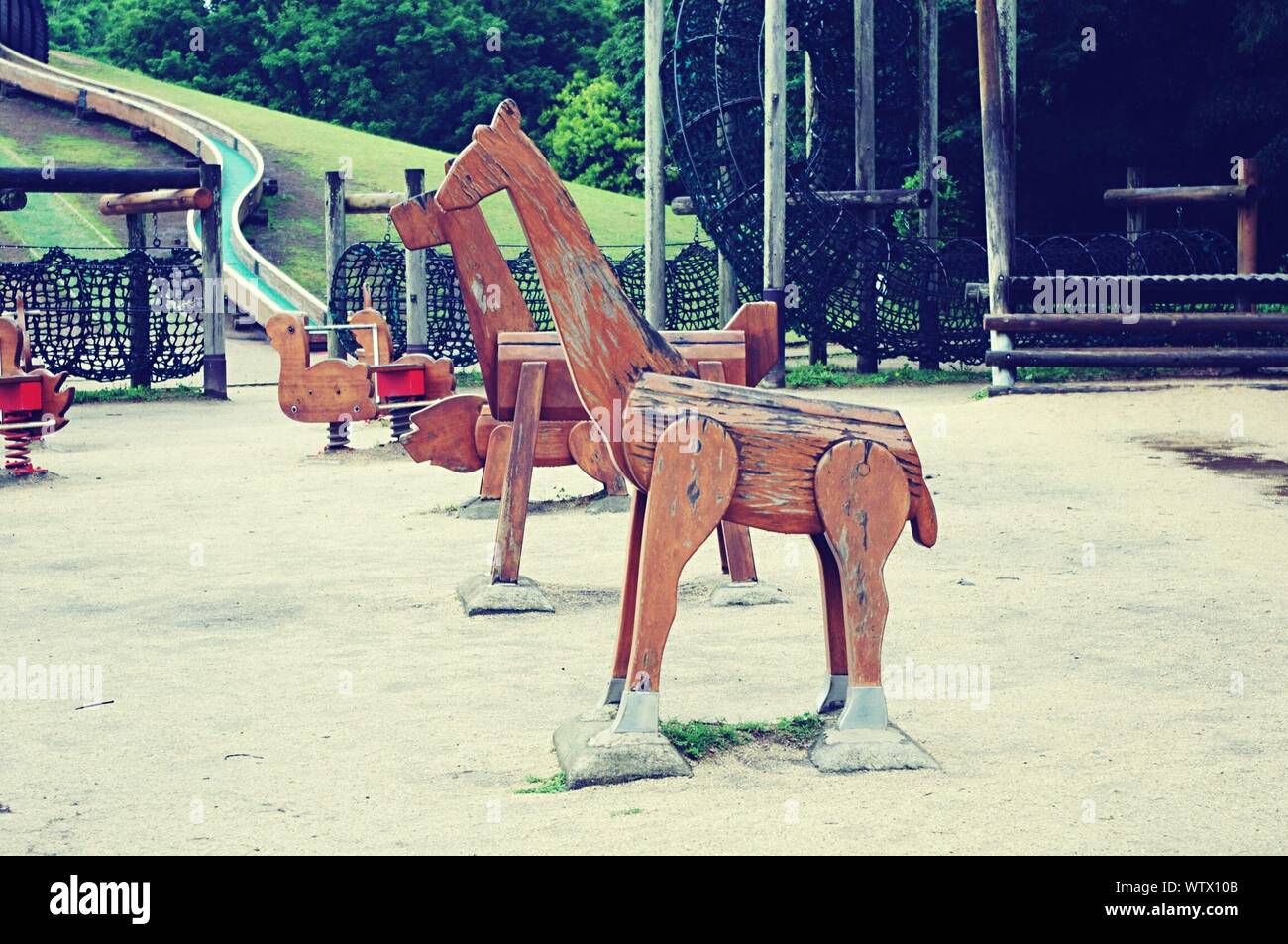 Playground rides hi-res stock photography and images - Alamy