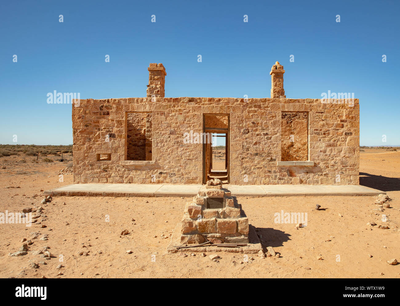 The deserted outback town of Farina, currently being partially restored ...