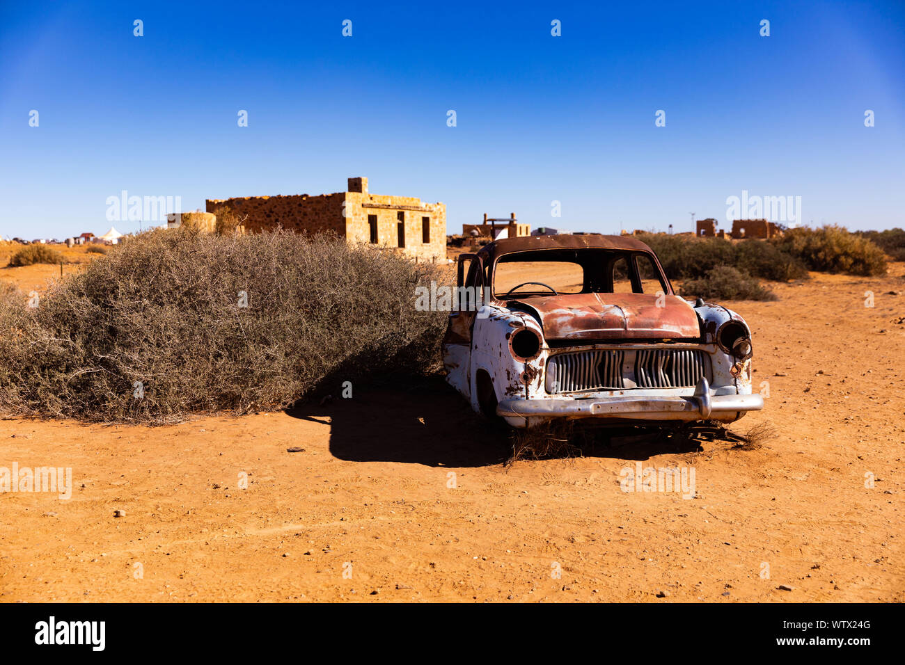The deserted outback town of Farina, currently being partially restored ...