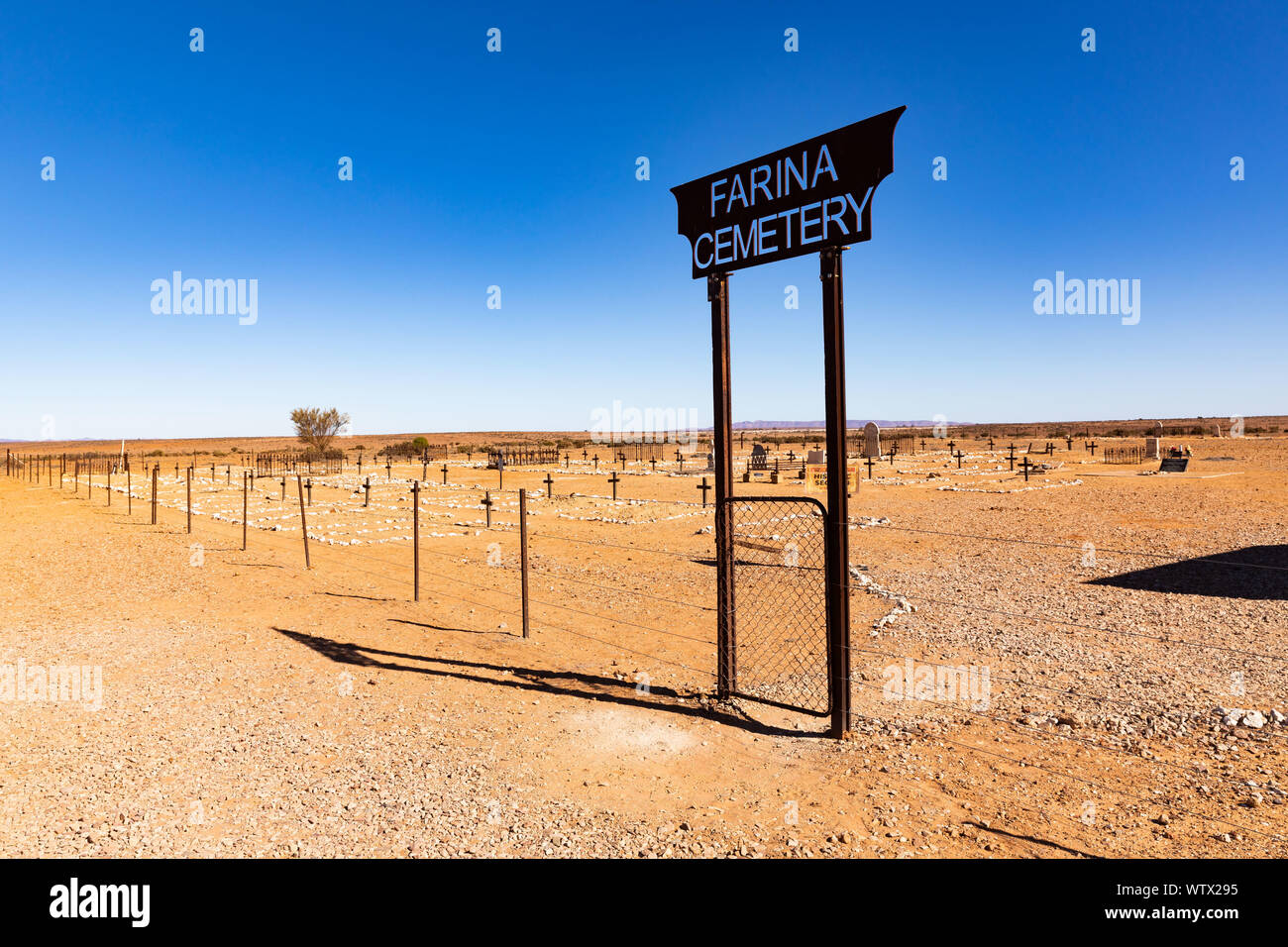 The deserted outback town of Farina, currently being partially restored ...
