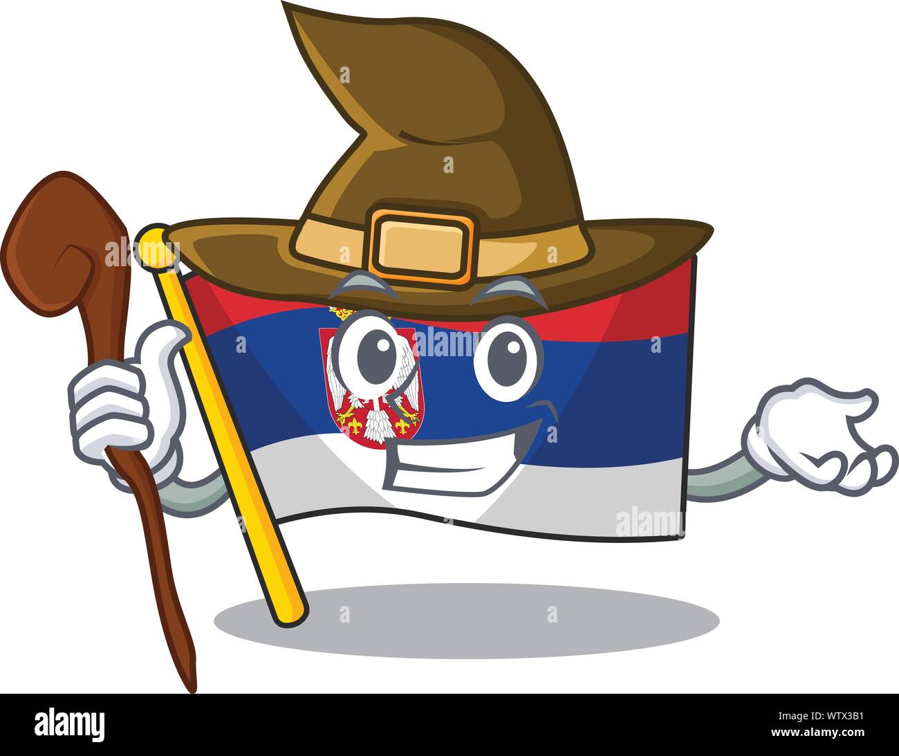 Witch flag serbia mascot shaped on cartoon Stock Vector Image & Art - Alamy