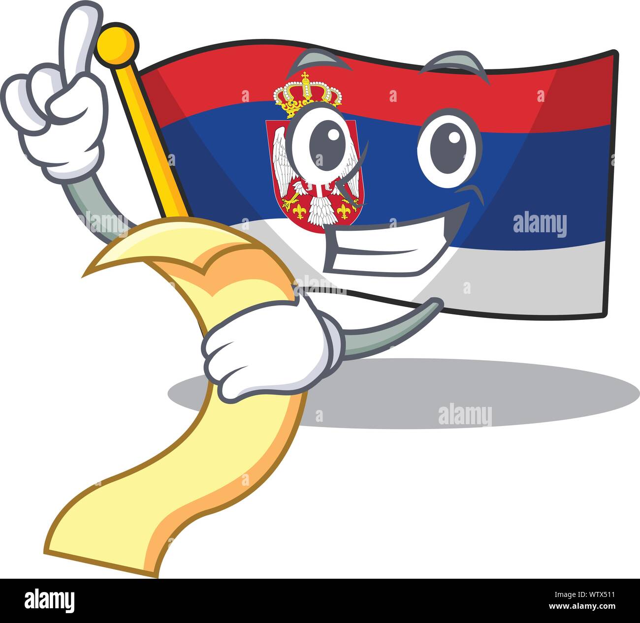 With menu flag serbia mascot shaped on cartoon Stock Vector Image & Art ...