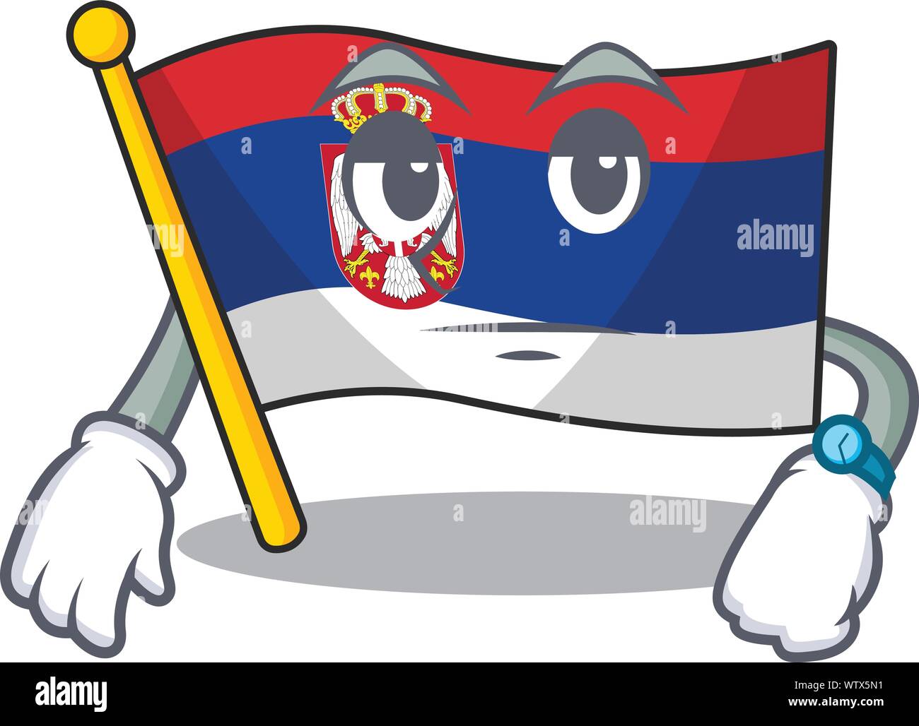 Waiting Serbian flags stored in cartoon drawer Stock Vector Image & Art ...