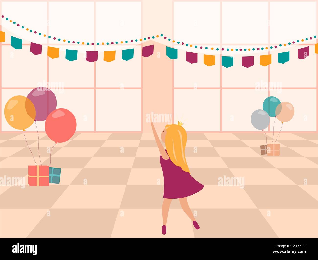 Room decorated Stock Vector Images - Alamy