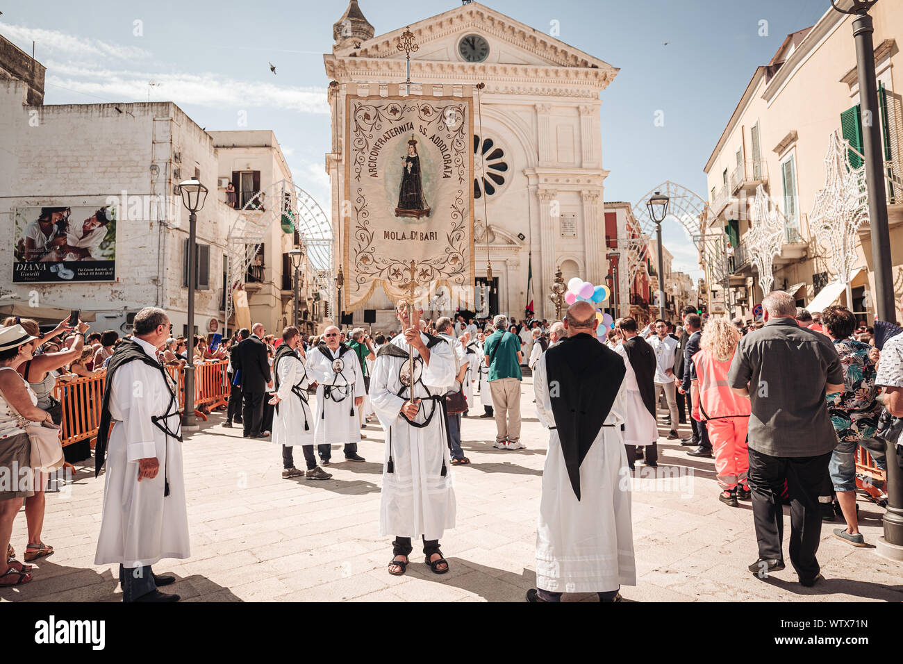 MOLA DI BARI / ITALY - SEPTEMBER 2019: Traditional religious ...