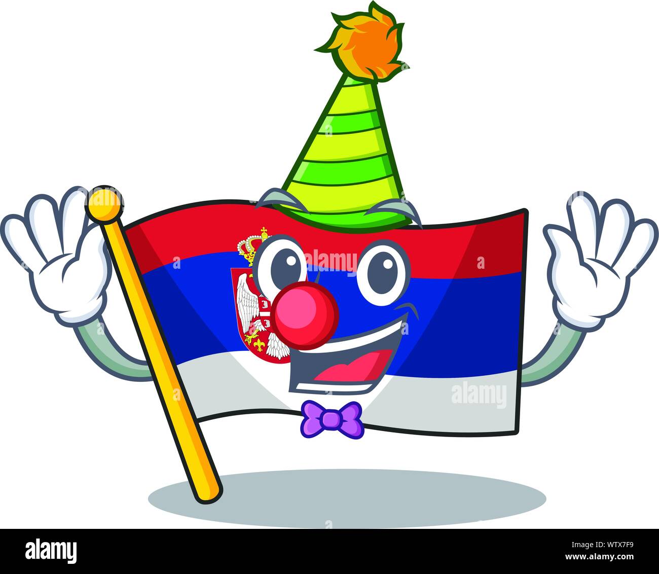 Clown Serbian flags stored in cartoon drawer Stock Vector Image & Art ...