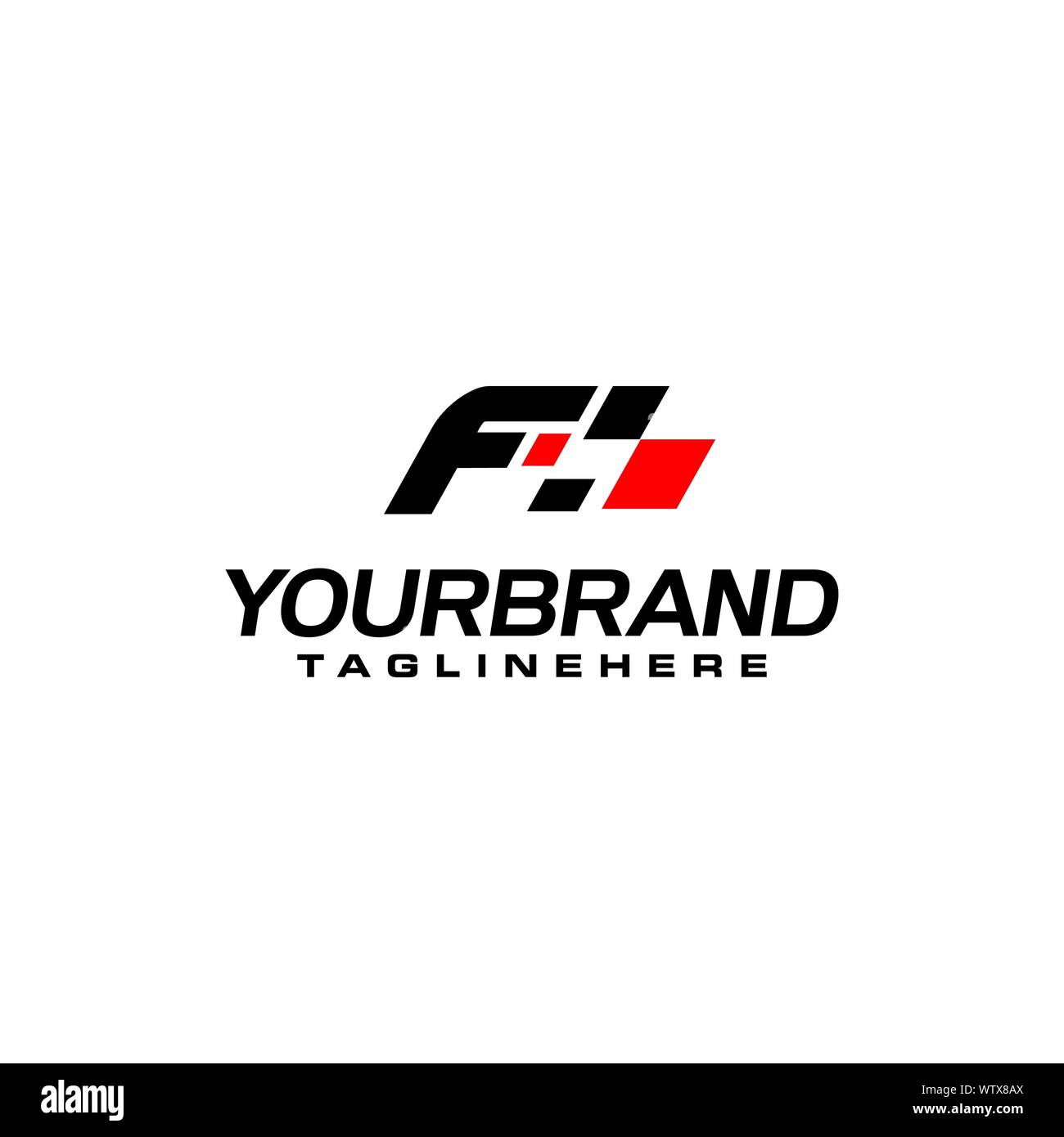 Auto speed letter F with race element logo template vector Stock Vector ...