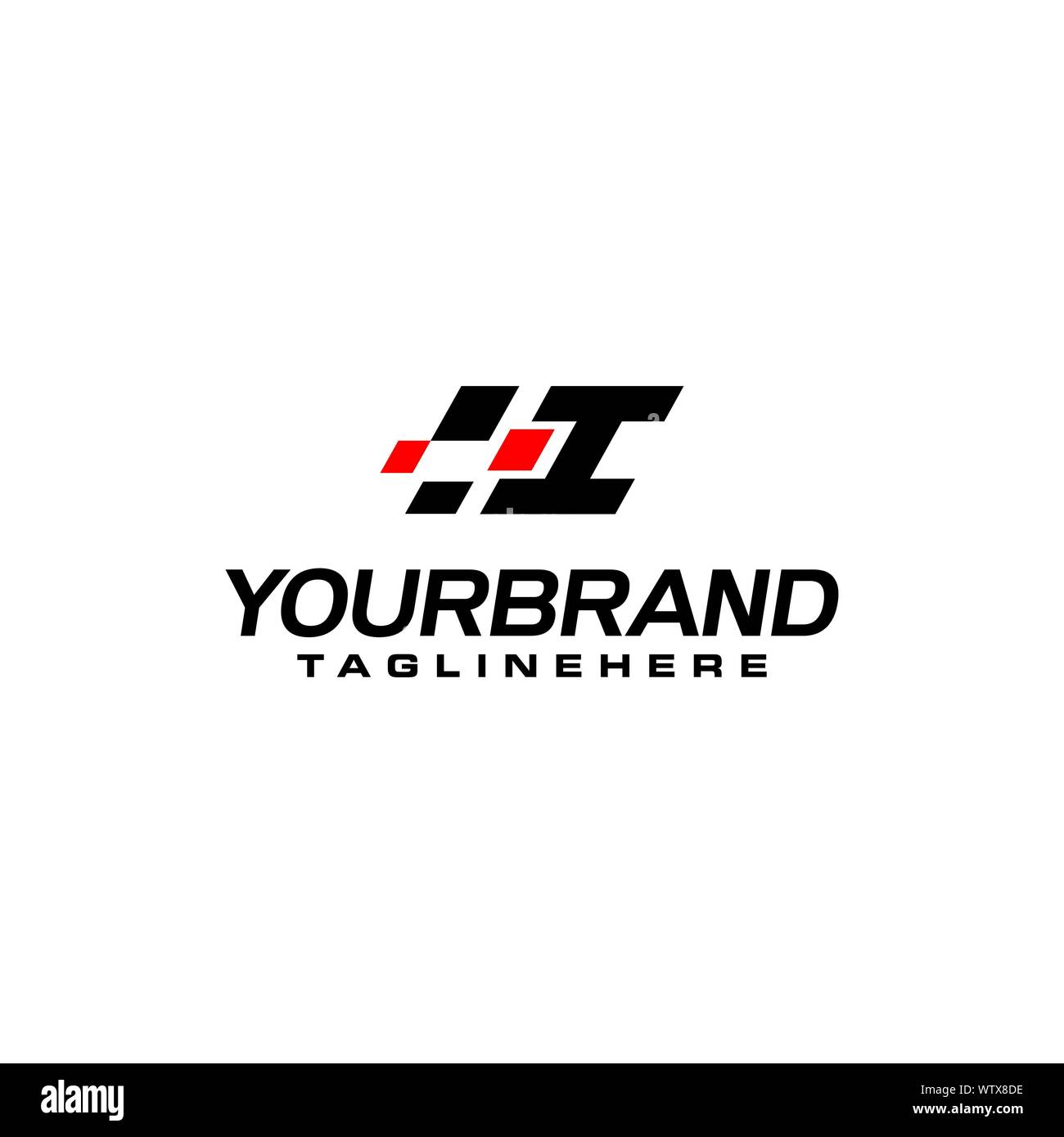 Auto speed letter I with race element logo template vector Stock Vector ...