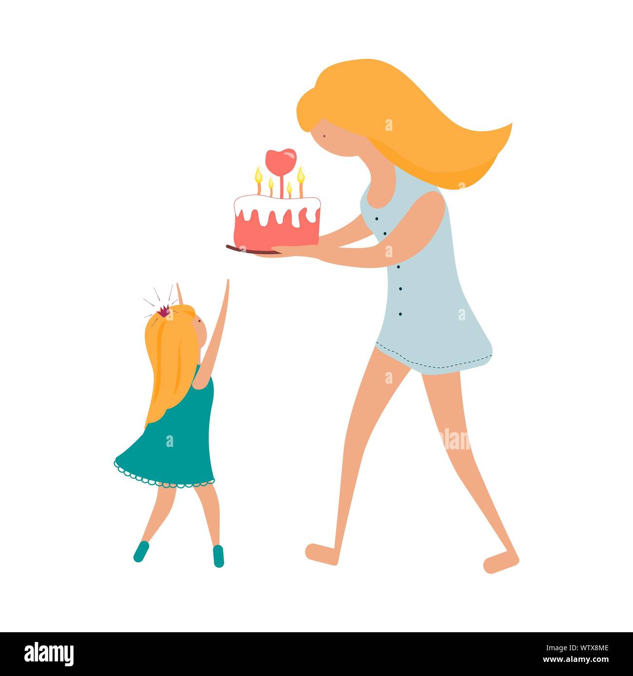 Vector Happy birthday illustration with family Stock Vector Image & Art ...