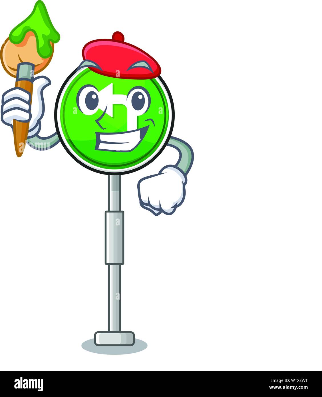 Artist turn left isolated with the cartoon Stock Vector Image & Art - Alamy