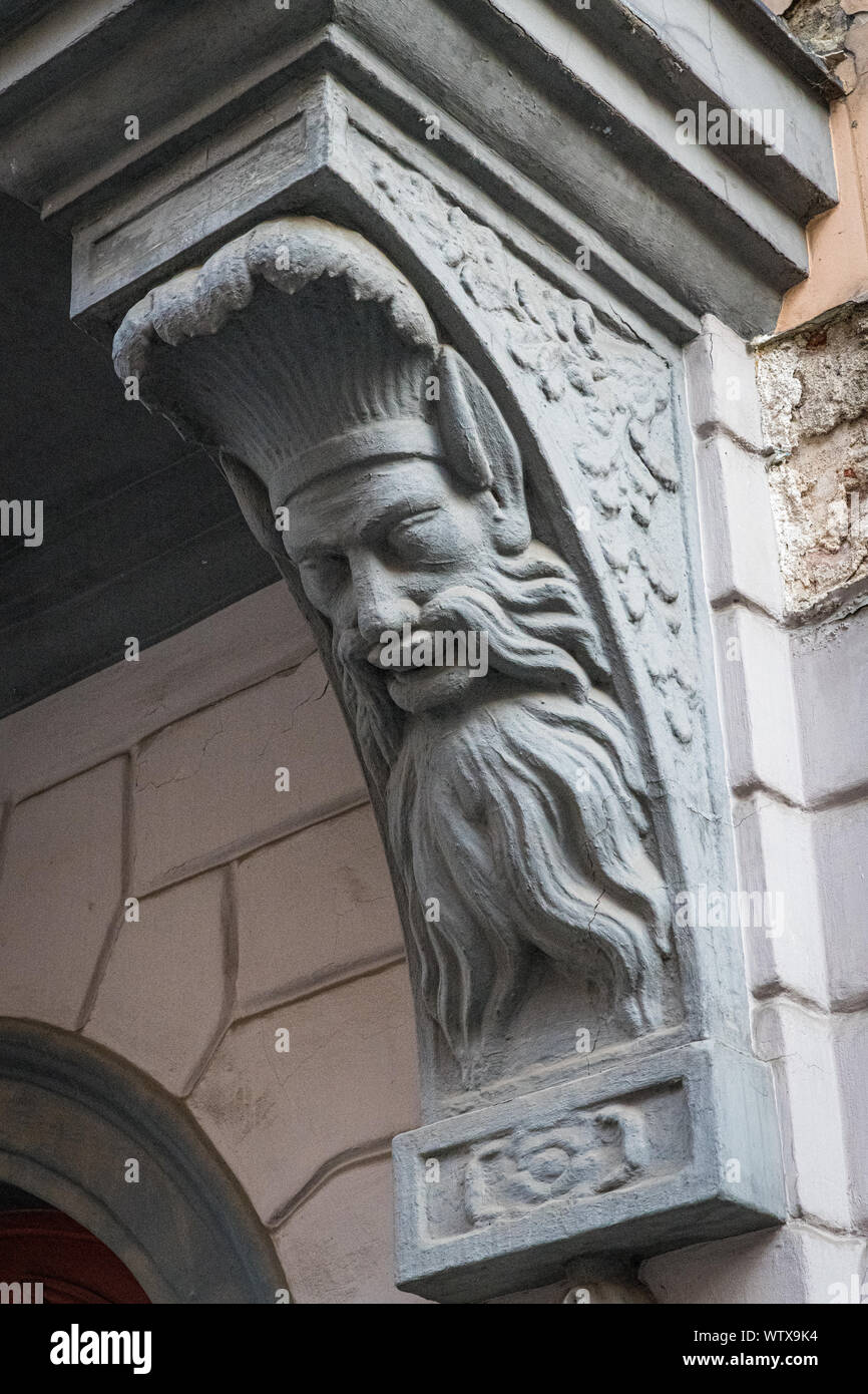 Ornate Carving, Old Riga, Latvia Stock Photo - Alamy