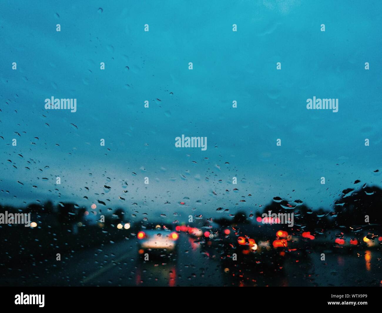 Rain windshield night hi-res stock photography and images - Alamy