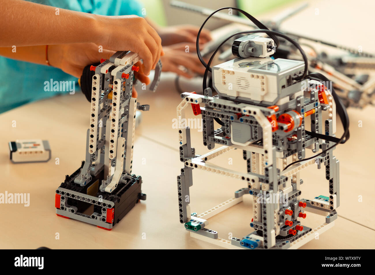 Pupils making robots during their science lesson Stock Photo - Alamy