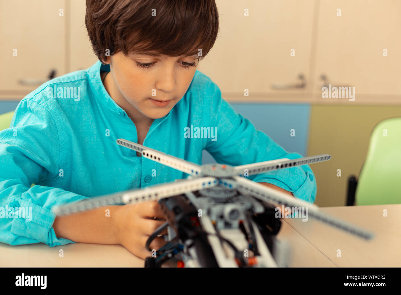 Schoolboy working project science hi-res stock photography and images ...