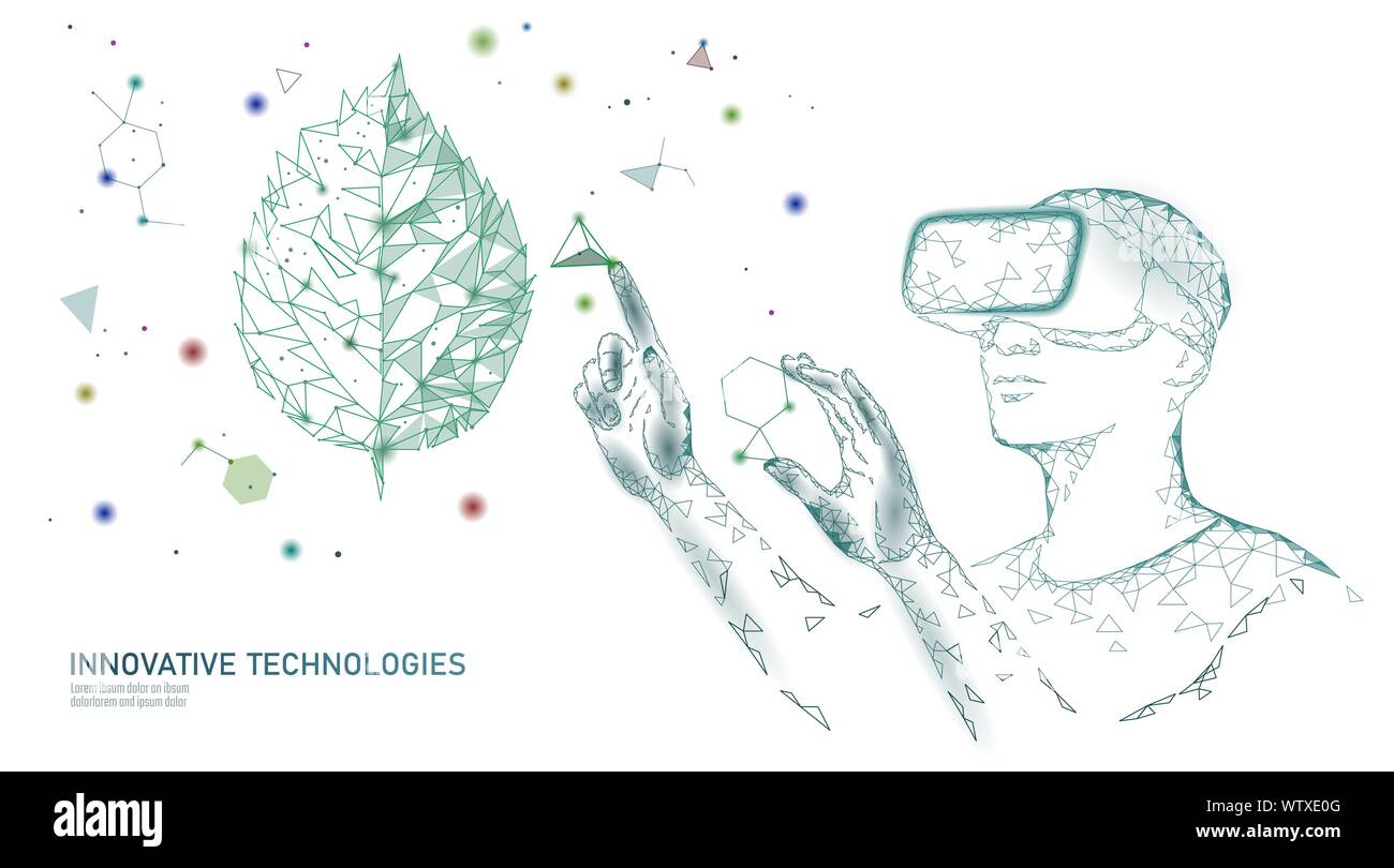 DNA evolution modern engineering technology. Augmented reality helmet ...