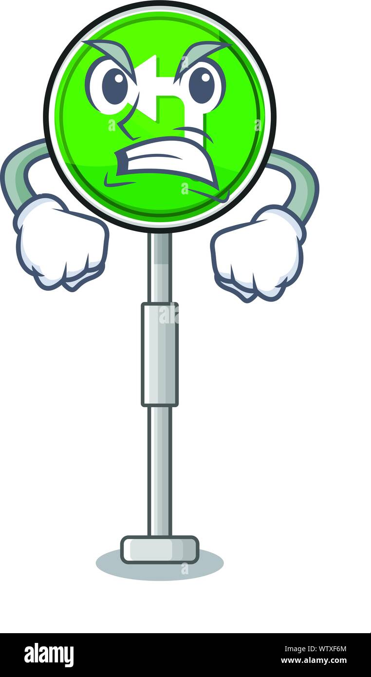 Angry turn left character shaped with mascot Stock Vector Image & Art ...