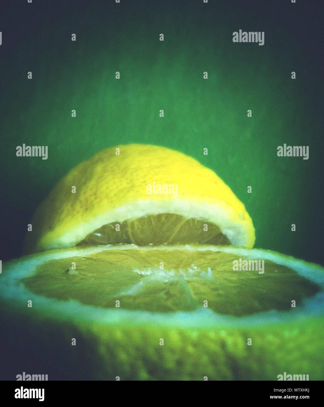 Lemon cut in half hi-res stock photography and images - Alamy