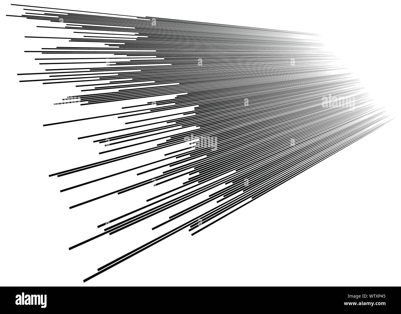 3d lines pattern in perspective. Oblique, slanting stripes. Diminishing ...